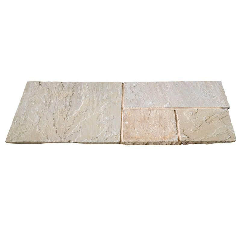 Brett Riven Sandstone Natural Stone Paving Patio Pack Forest Glen 15 ...